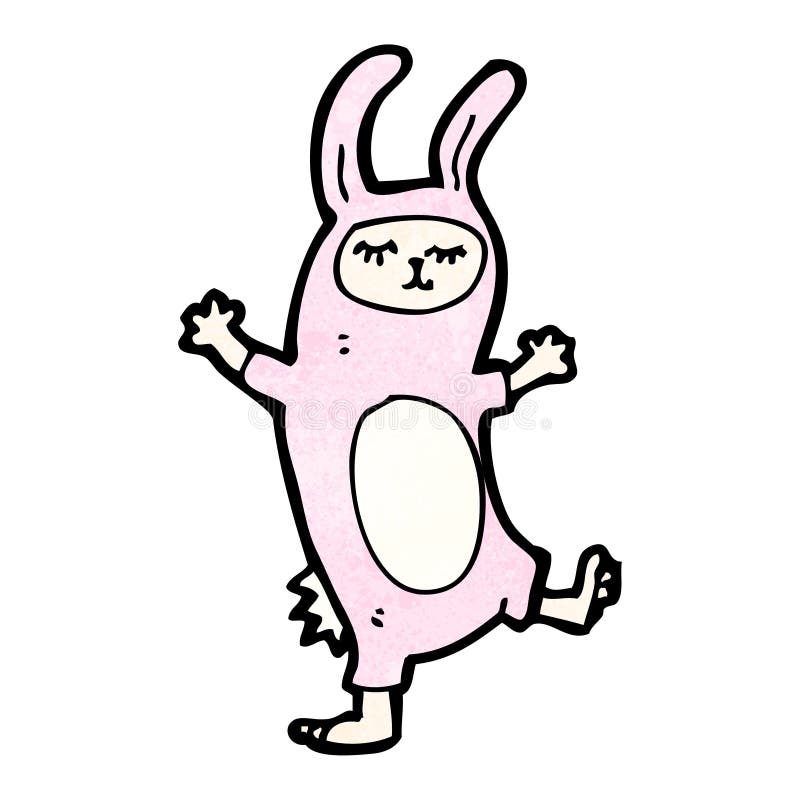 Cartoon rabbit costume stock vector. Illustration of quirky - 38062135