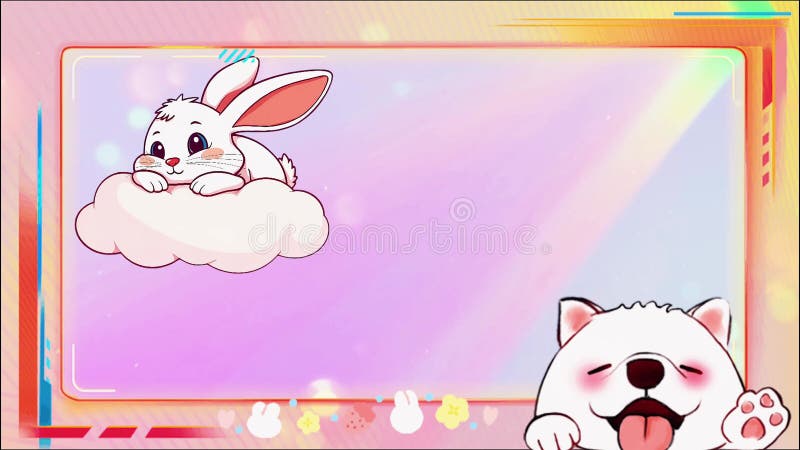 Rabbit Dog Cartoon Animation Background Video Stock Footage - Video of ...