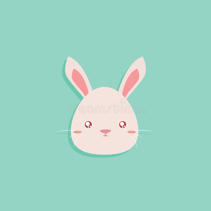 Cartoon rabbit face stock vector. Illustration of vector - 86209457