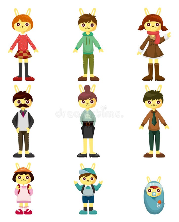 Cartoon people stock vector. Illustration of fashion - 37049007