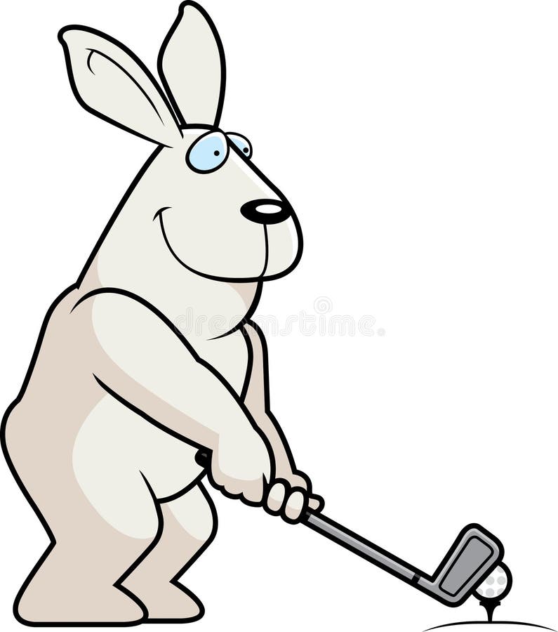 Cartoon Rabbit Golfing stock vector. Illustration of vector - 47479139