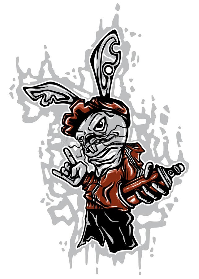 Rabbit Graffiti Stock Illustrations – 320 Rabbit Graffiti Stock ...
