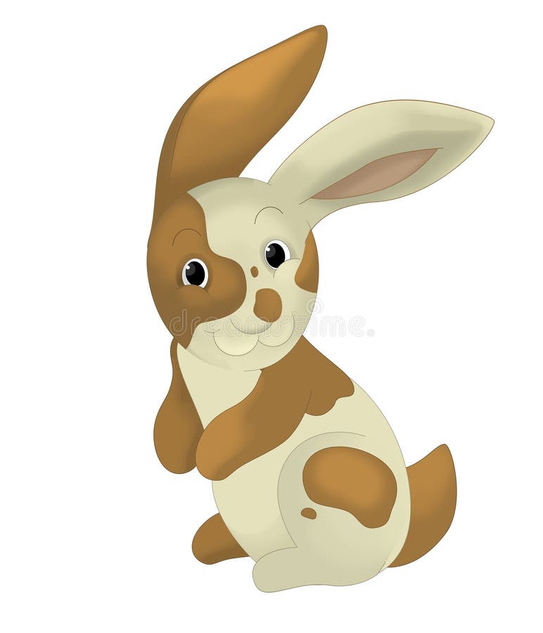 The Cartoon - Rabbit - Illustration For The Children Stock Illustration ...