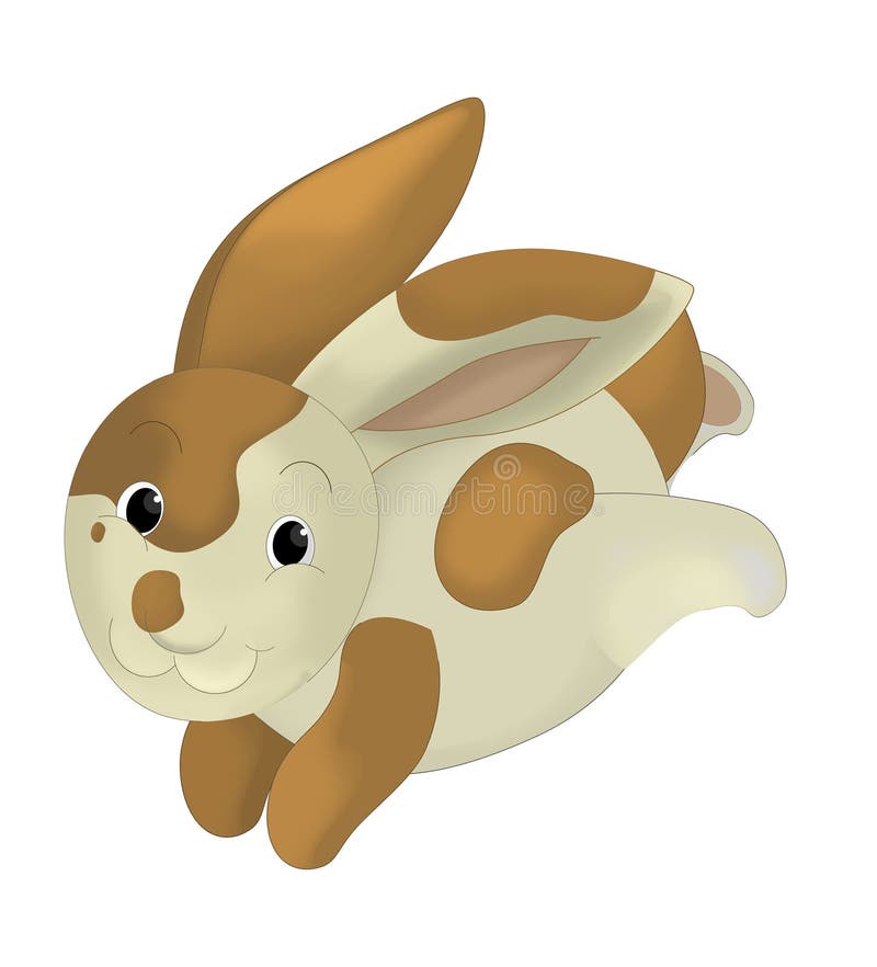 The Cartoon - Rabbit - Illustration For The Children Stock Illustration ...