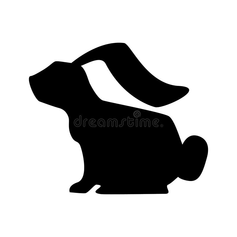 Cartoon Rabbit Silhouette. Element for Your Design Stock Vector ...