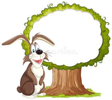 Cartoon Bunny Tree Trunk Stock Illustrations – 97 Cartoon Bunny Tree ...