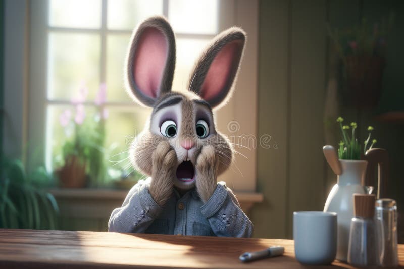 Surprised Cartoon Rabbit Stock Illustrations – 553 Surprised Cartoon ...