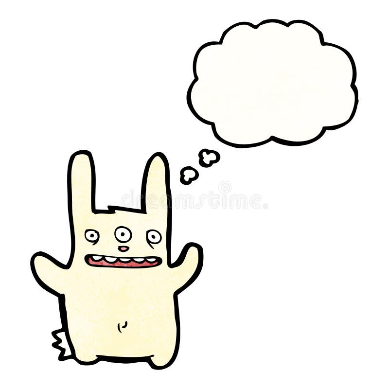 Cartoon Rabbit with Three Eyes Stock Vector - Illustration of funny ...