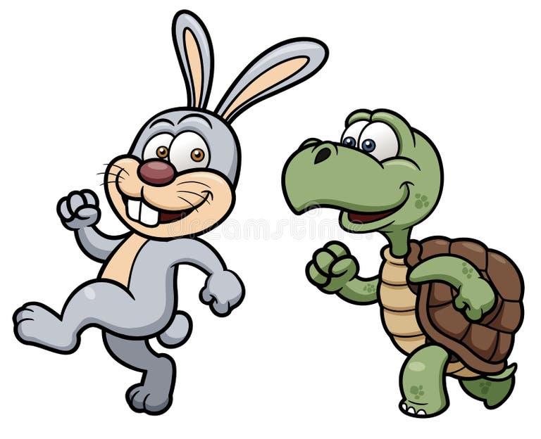 Cartoon Rabbit and turtle stock vector. Illustration of forest - 30463971