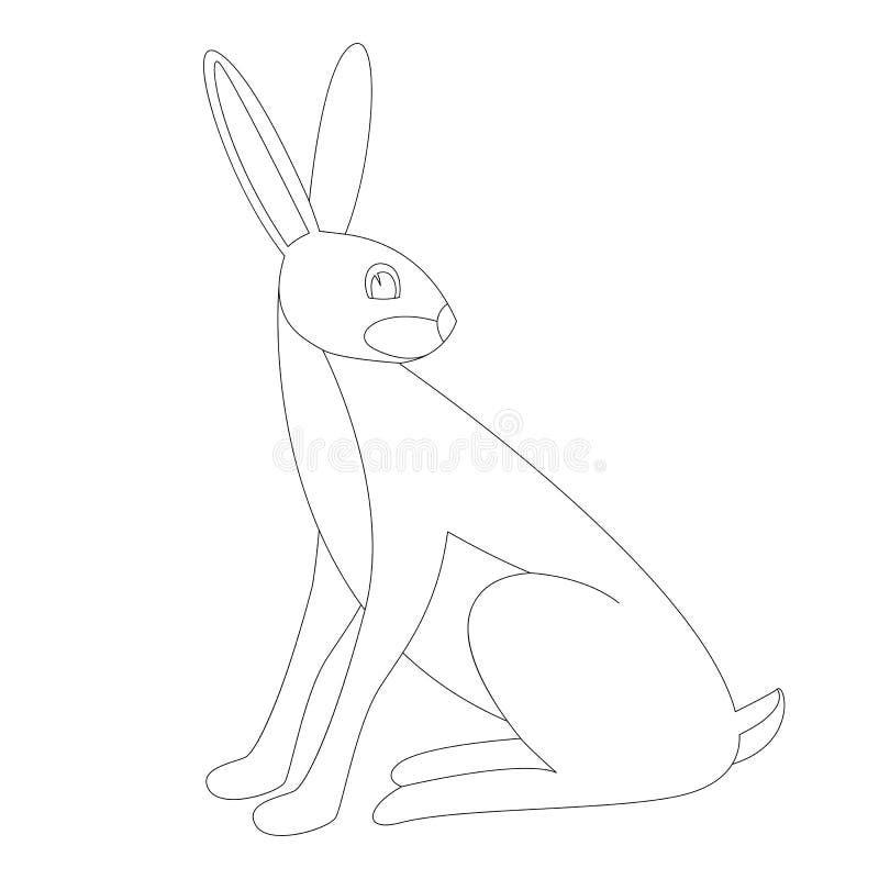 Cartoon Rabbit, Vector Illustration , Front View, Stock Vector ...
