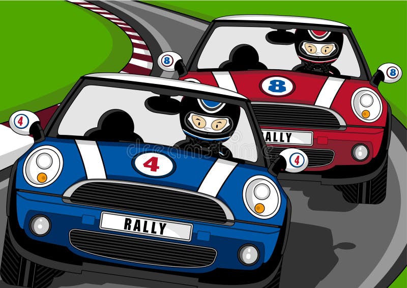 Cartoon Cow in Racing Car stock vector. Illustration of animals - 94557598