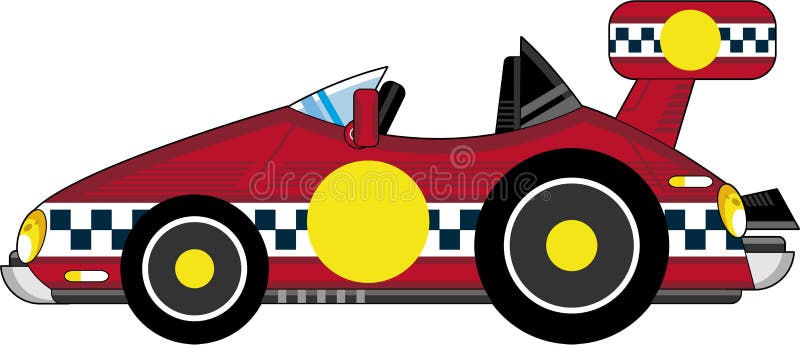 Cartoon Racing Car stock vector. Illustration of motorsport - 94557953