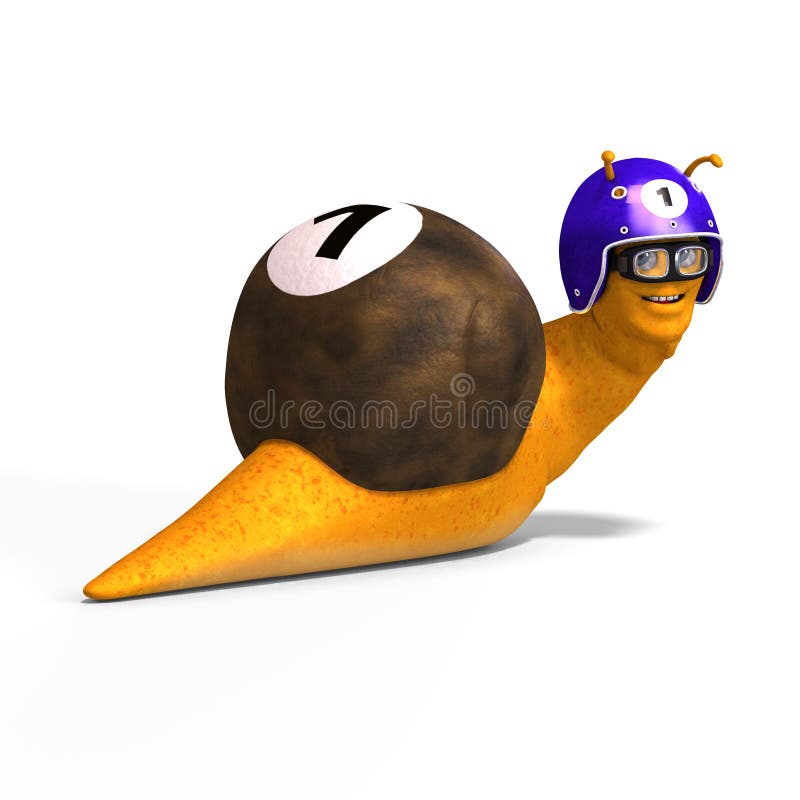 Cartoon Racing Snail stock illustration. Illustration of laughing - 6822404