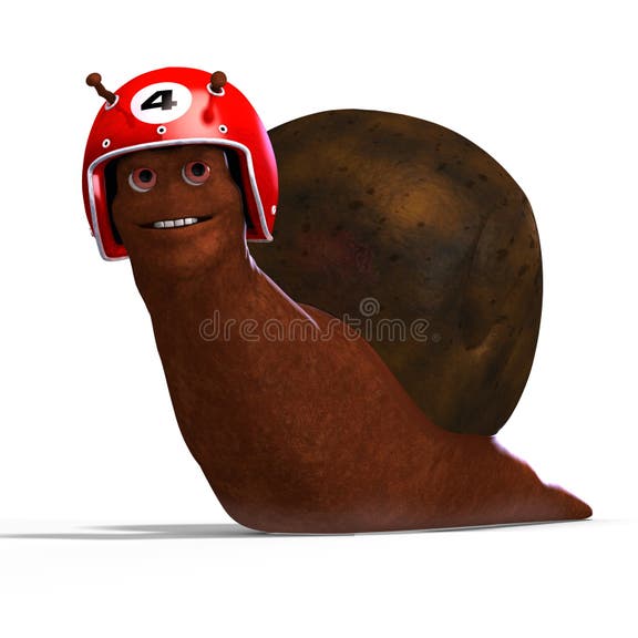 Cartoon Racing Snail stock illustration. Illustration of green - 6985726
