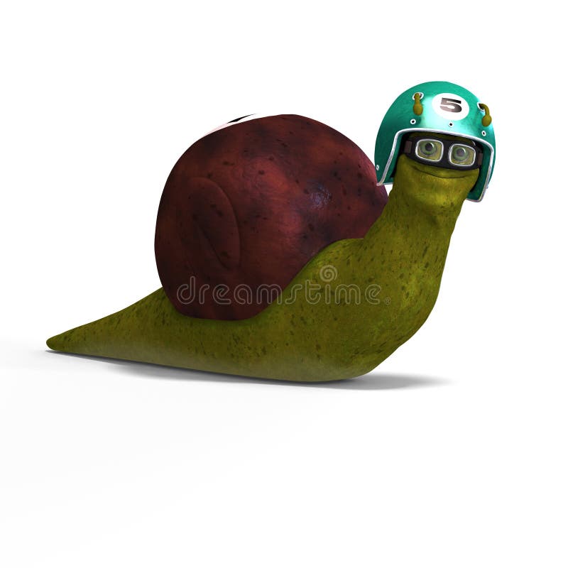 Cartoon Racing Snail stock illustration. Illustration of cute - 8317077