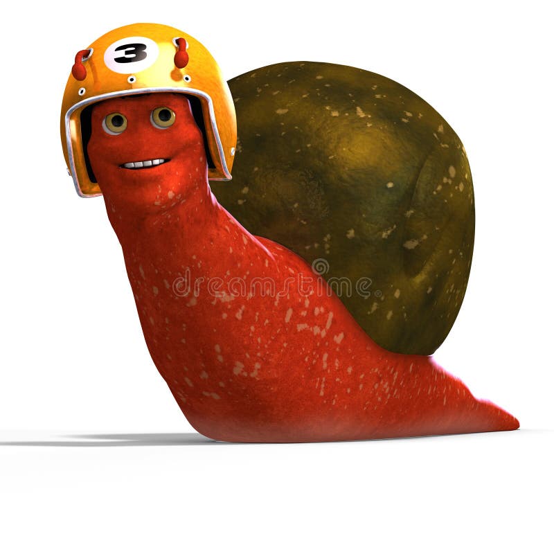 Cartoon Racing Snail stock illustration. Illustration of cliparts - 9162796