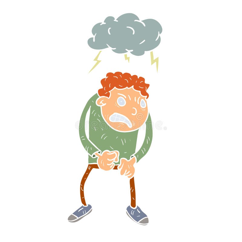 Cartoon Rage on Paper Note, Vector Illustration Stock Vector ...