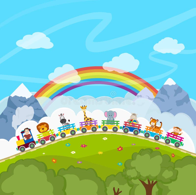 Cartoon Train Track Stock Illustrations – 7,589 Cartoon Train Track ...