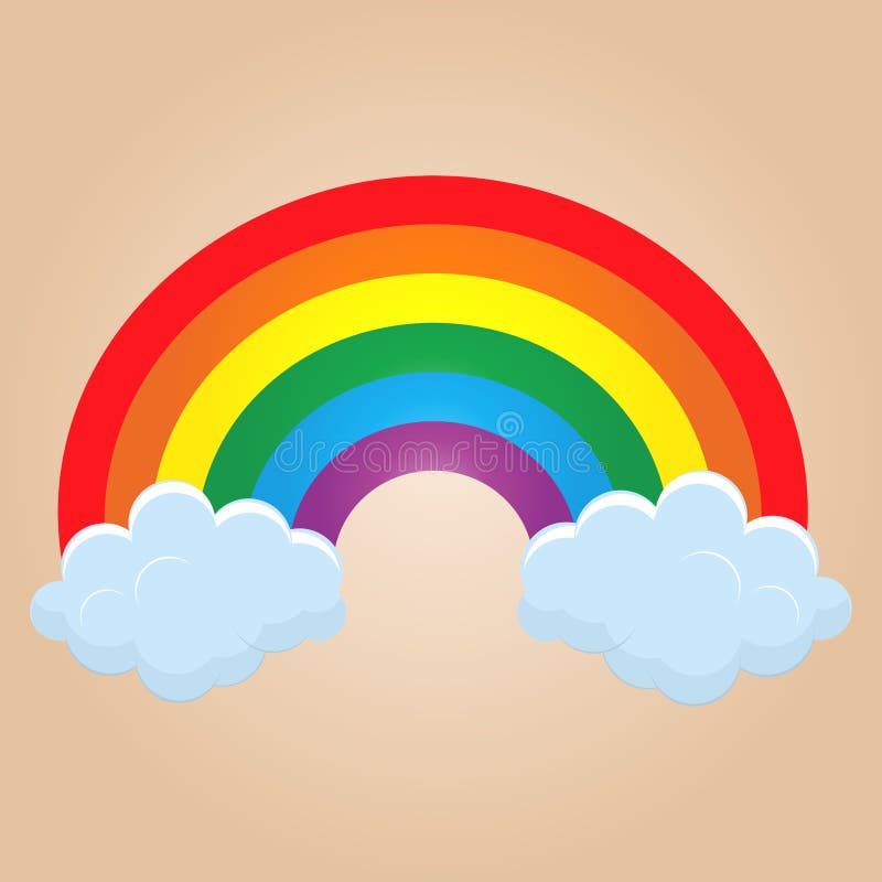 Cartoon rainbow stock vector. Illustration of cloud, amusing - 32003428