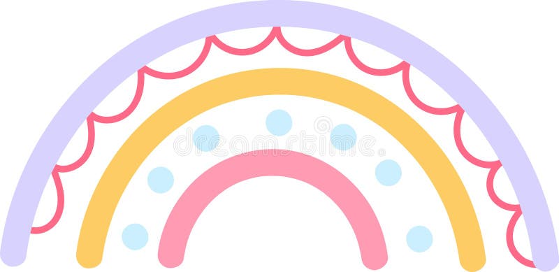 Cartoon Rainbow Icon stock vector. Illustration of summer - 309663032