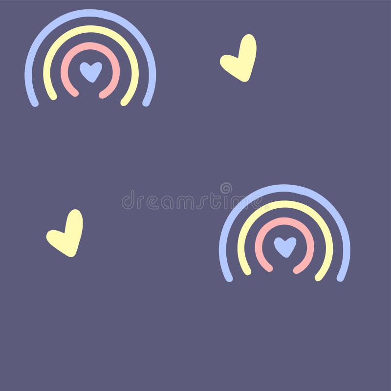 Cartoon Rainbow Seamless Pattern Background Stock Illustration ...