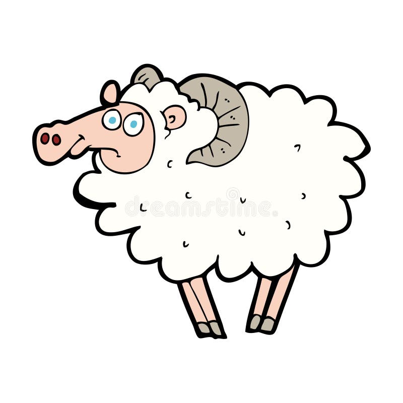 Cartoon ram stock vector. Illustration of drawn, farm - 37016146