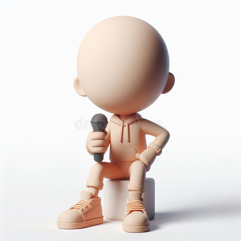 Cartoon rapper stock illustration. Illustration of faceless - 320091472