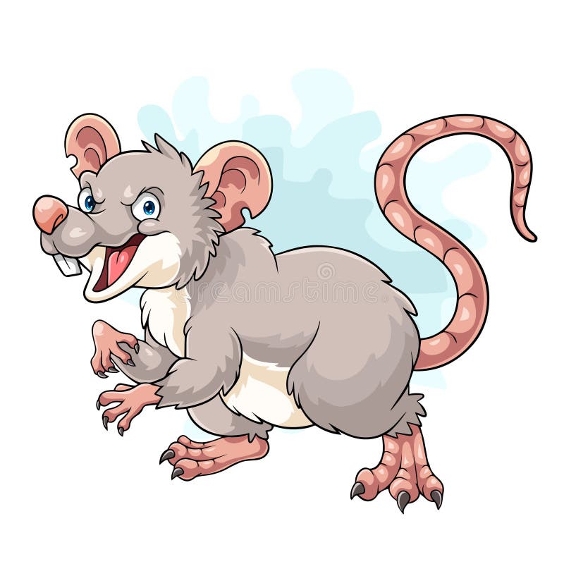 Cartoon Rat with Angry Expression Stock Vector - Illustration of ...