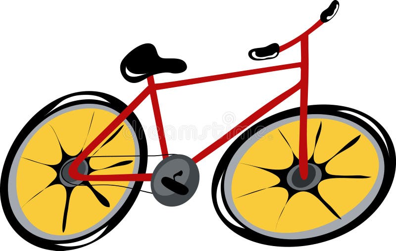 Cartoon red bicycle stock vector. Illustration of transportation - 8106880