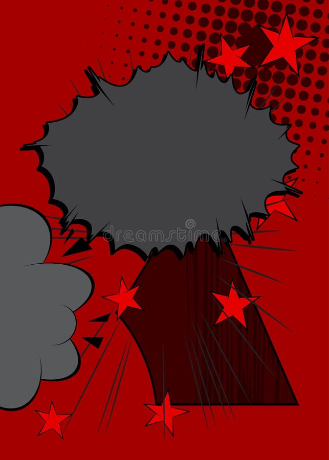 Cartoon Red and Black Background, Comic Book Backdrop. Stock Vector ...