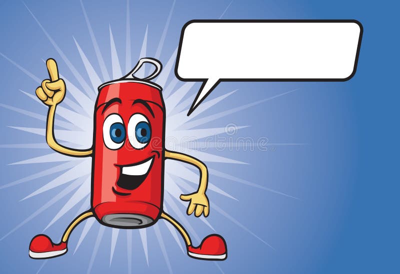 Cartoon red can character stock vector. Illustration of drawing - 86049174