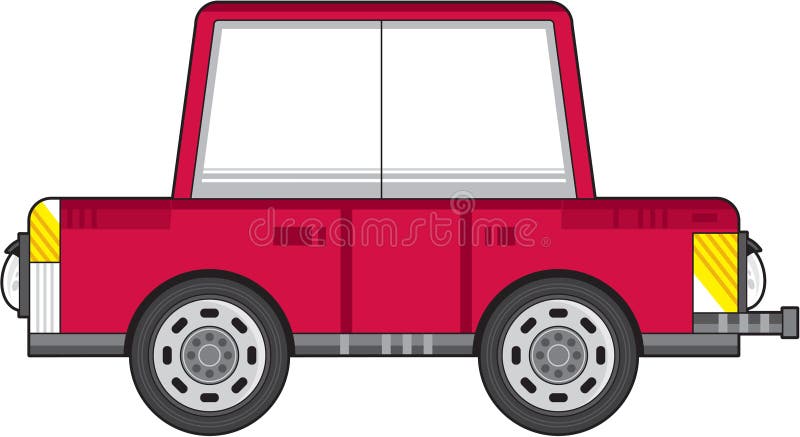 Cartoon Red Car stock vector. Illustration of transportation - 134899701