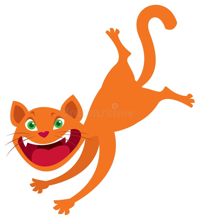 Cartoon red cat vector stock vector. Illustration of drawn - 45602861