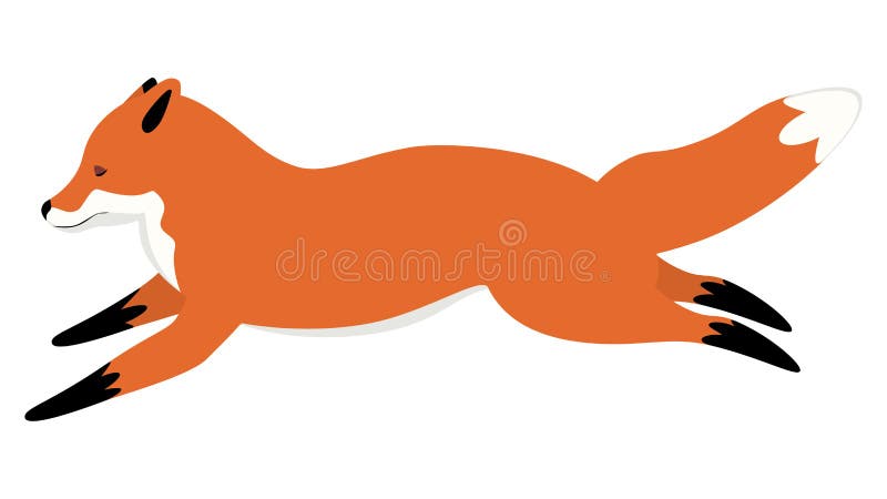 Cute Cartoon Red Fox Running Stock Illustrations – 320 Cute Cartoon Red ...