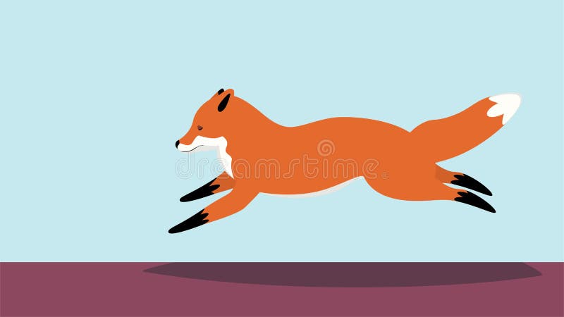 Cartoon red fox stock vector. Illustration of running - 238255306