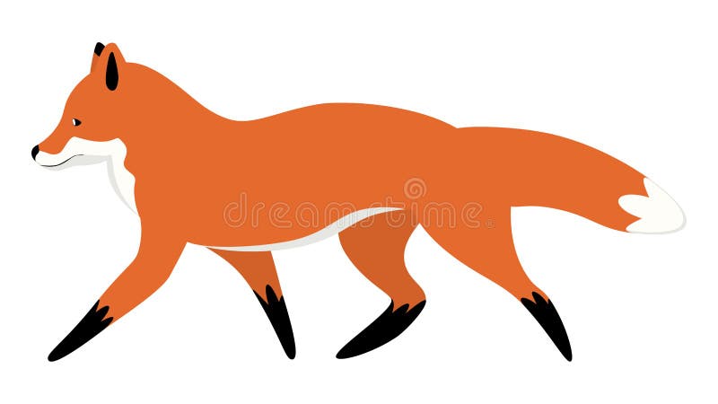 Cute Cartoon Red Fox Running Stock Illustrations – 357 Cute Cartoon Red ...
