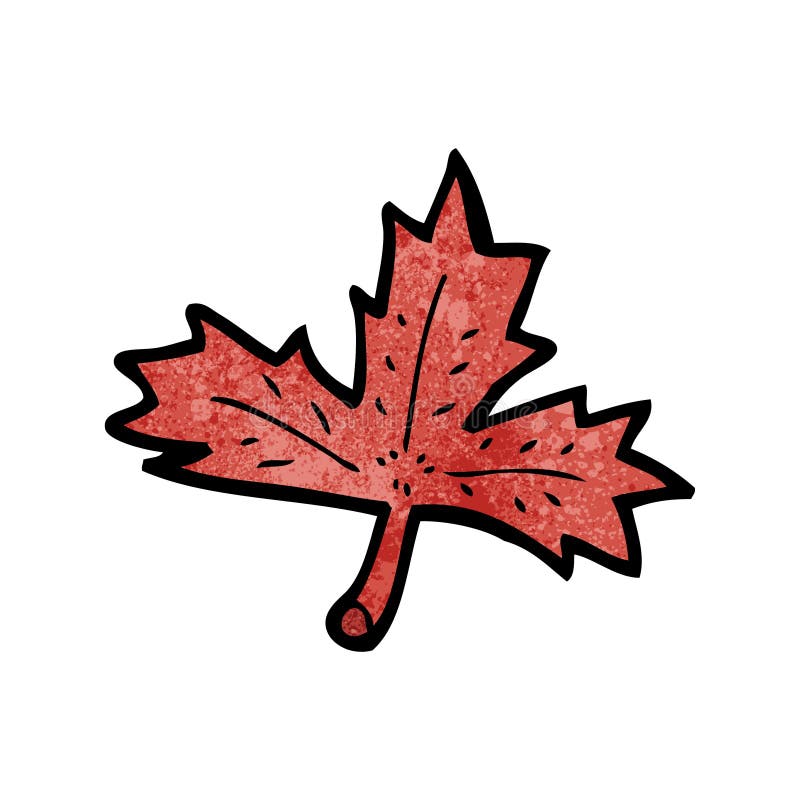 Cartoon red leaf stock vector. Illustration of retro - 38057681