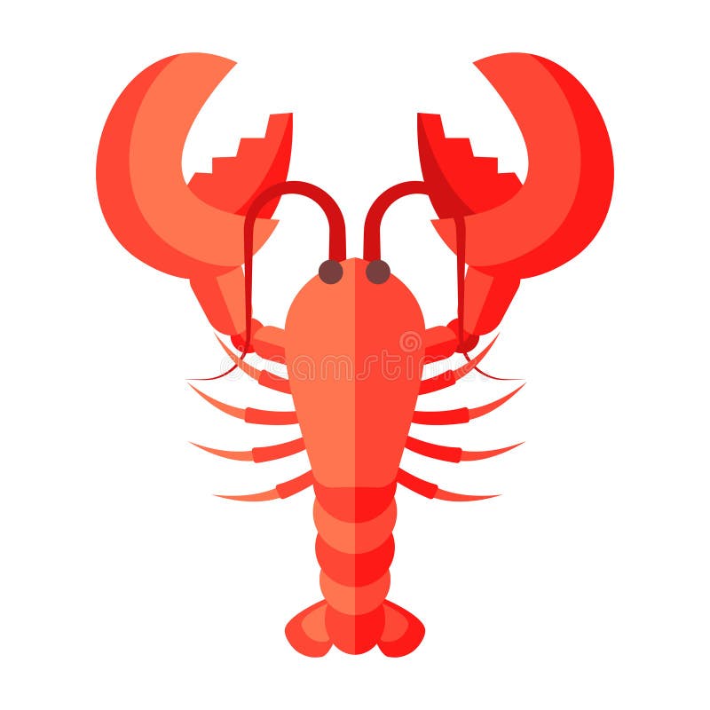 Red cartoon lobster stock illustration. Illustration of generated ...
