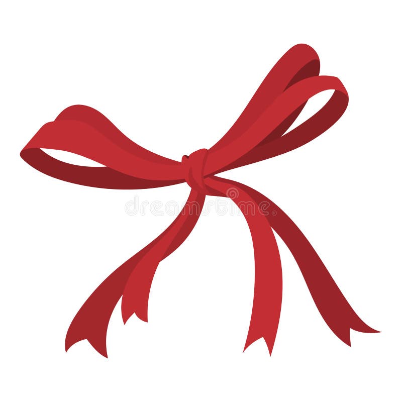 Cartoon red ribbon stock illustration. Illustration of festive - 125221996