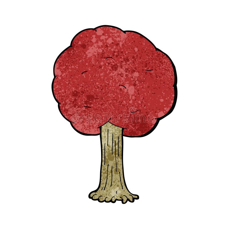 Cartoon red tree stock vector. Illustration of crazy - 38071105