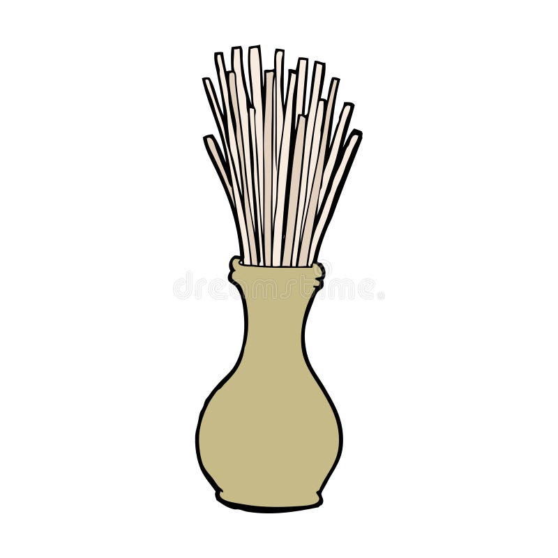 Cartoon reeds in vase stock vector. Illustration of retro - 37016207