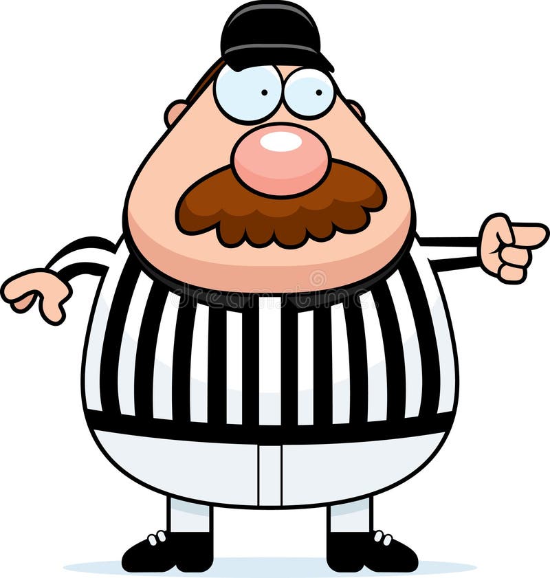 Cartoon Referee Pointing stock vector. Illustration of sports - 115815814