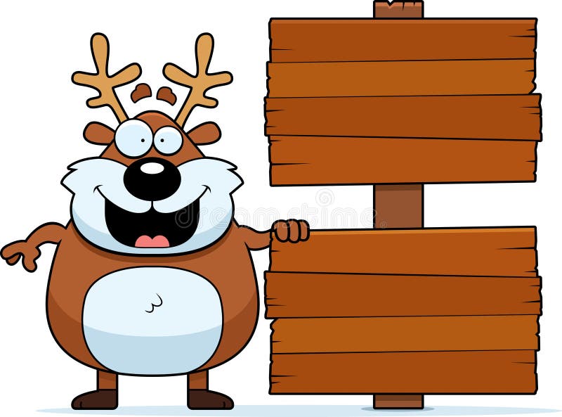 Reindeer Sign stock vector. Illustration of cartoon, animal - 13191004