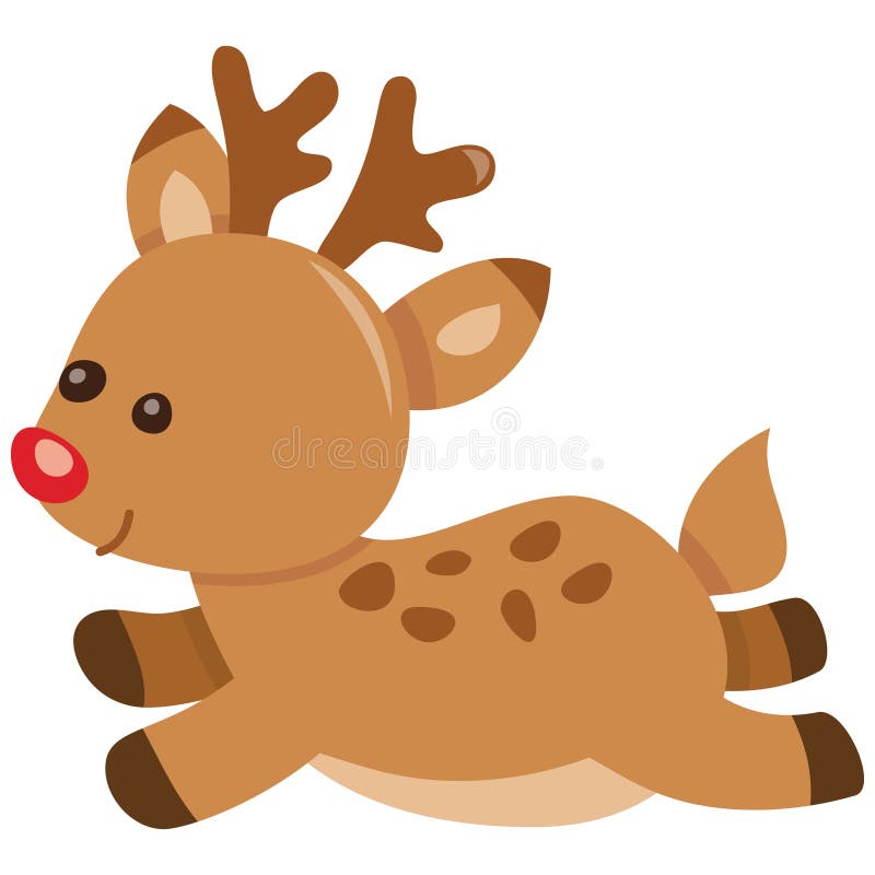 Cartoon Reindeer stock vector. Illustration of isolated - 267824546