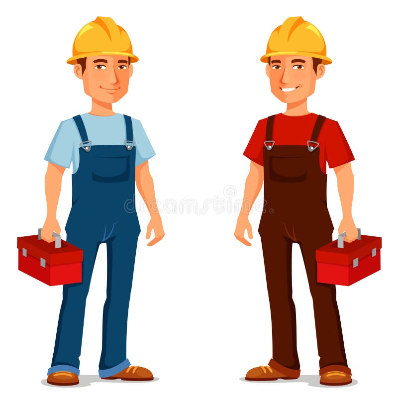 Cartoon Repairman or Construction Worker Stock Vector - Illustration of ...