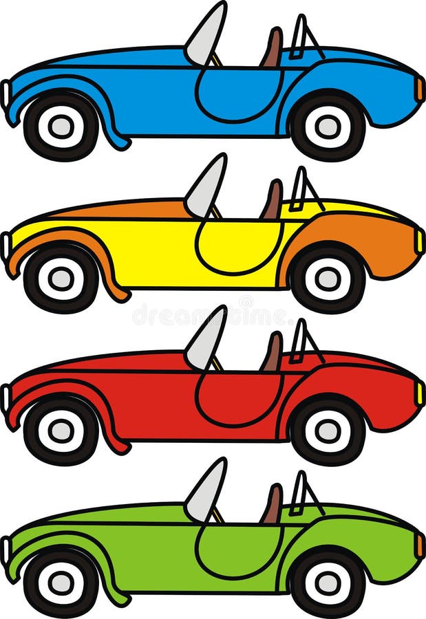 Cartoon retro cars stock vector. Illustration of stylish - 18197253