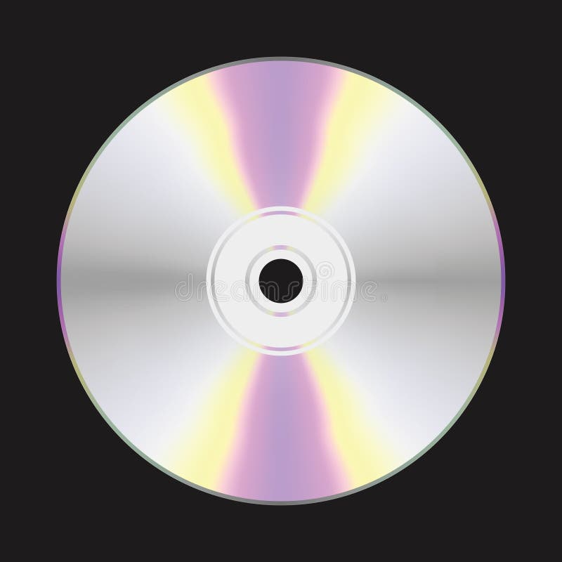 Cartoon Retro Y2k Compact Disk for Personal Computer. CD Isolated Stock ...