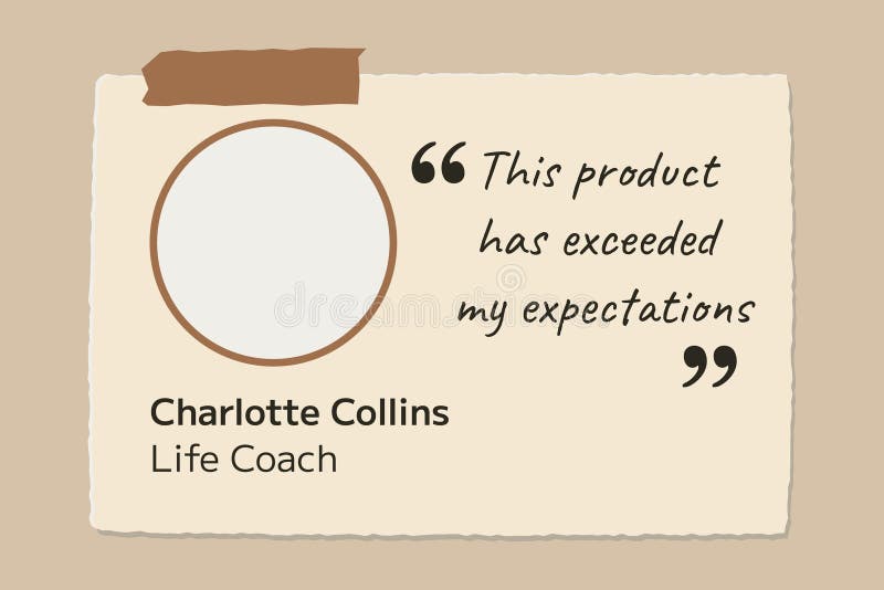 Cartoon Review Template Set with Hand Drawn Paper Notes and Testimonial ...