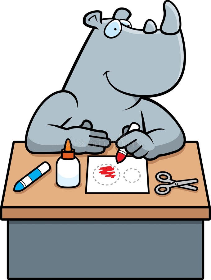 Cartoon Rhino Silhouette Charging Stock Vector - Illustration of chase ...