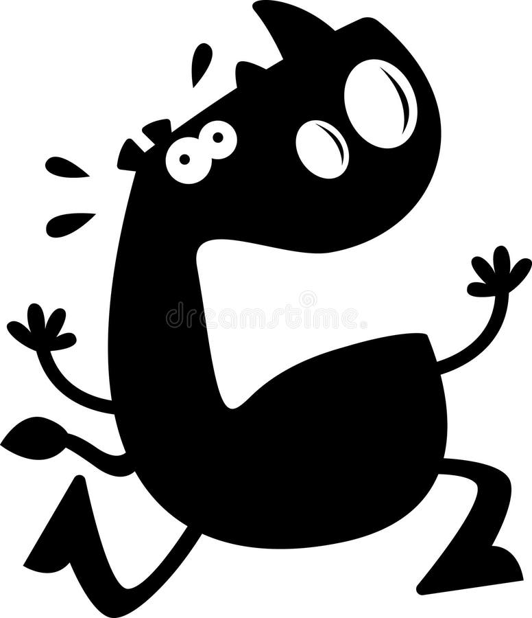 Woman Running Scared Silhouette